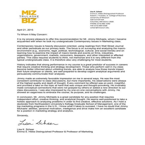 Lisa Scheer Michaels, Jimmy 2015 | PDF