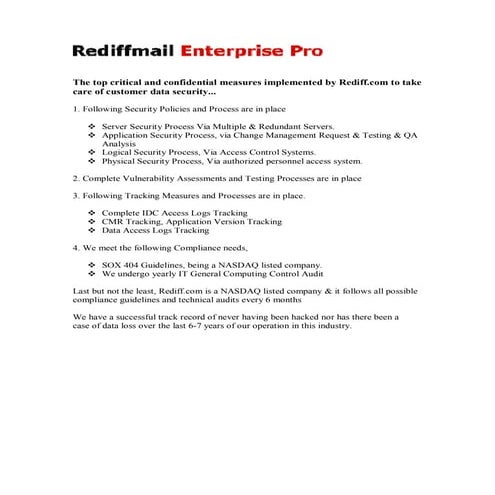 Security_Measures_Rediff | PDF