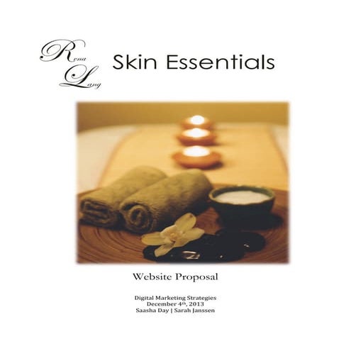 RL Skin Essentials Website Proposal | PDF