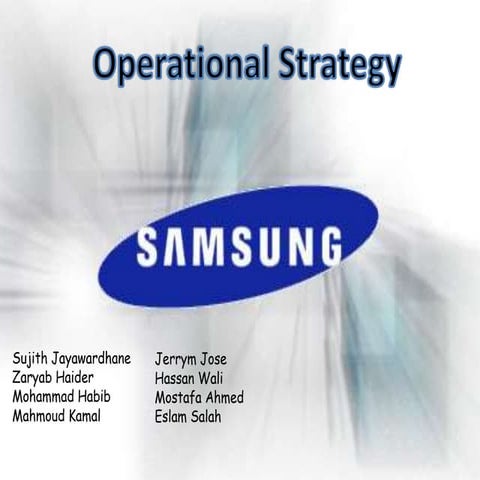 Growth strategy of Samsung