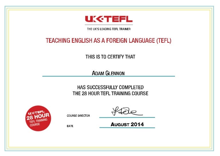TEFL Certificate