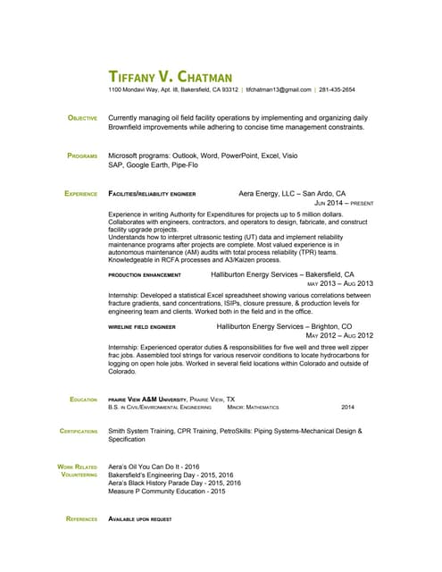 Shellman Tracey - Resume | PDF