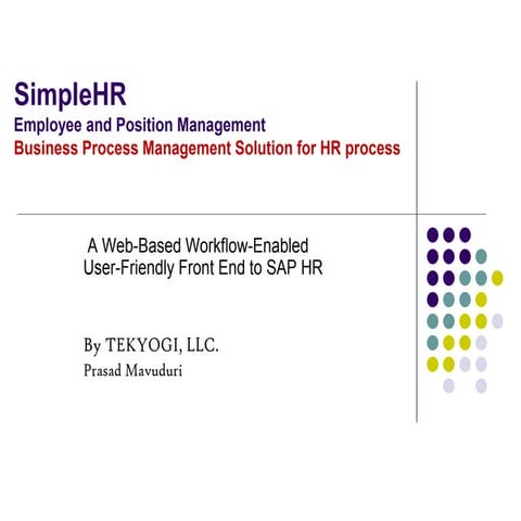 SimpleHR - BPM Solution - TEKYOGI | PPT