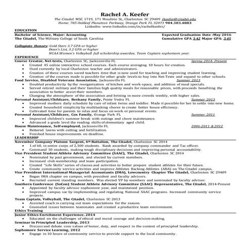 2015 Resume | DOCX | College Basketball | College Sports