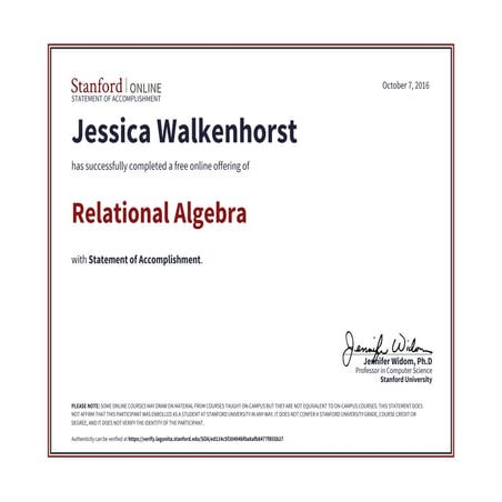 Stanford University Machine Learning Certification | PDF