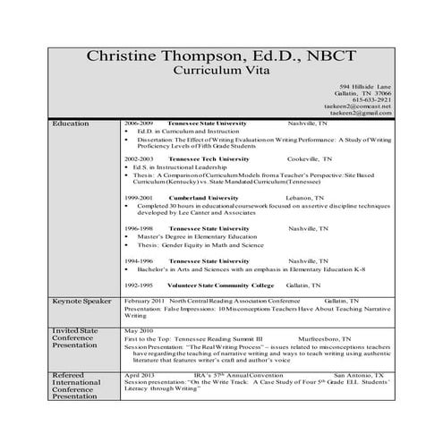 VITA - Christine Love Thompson | DOCX