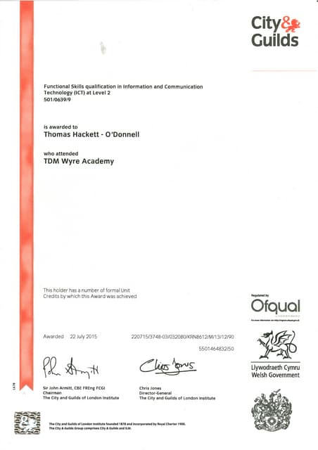 Ace Certificate | PDF