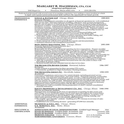 Hagerman CPA, CLM resume | PDF