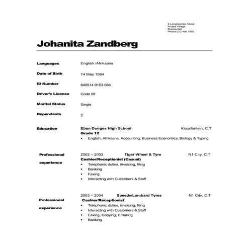 PRUDENCE NEW CV | DOCX