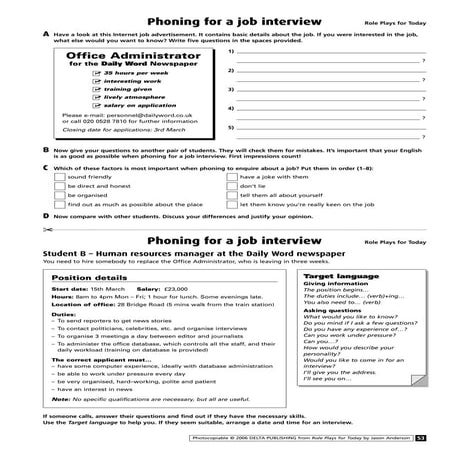 59 role plays for today | PDF