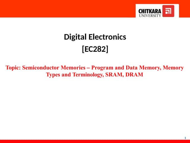 Primary Memory: RAM, ROM and their Types | PDF