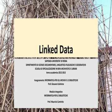 Linked (Open) Data in Digital Library Management System by CINECA | PPT