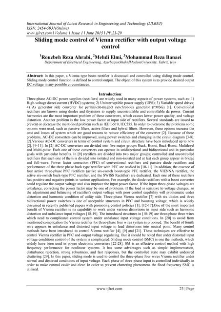 Three phase power factor improvement using Vienna Rectifier | PPT