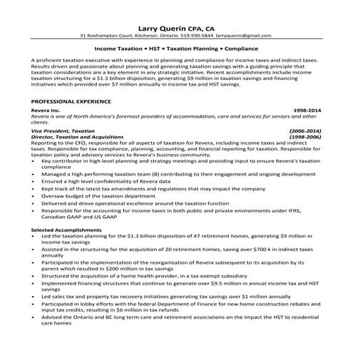 Larry Querin resume 30Jan15 x | PDF