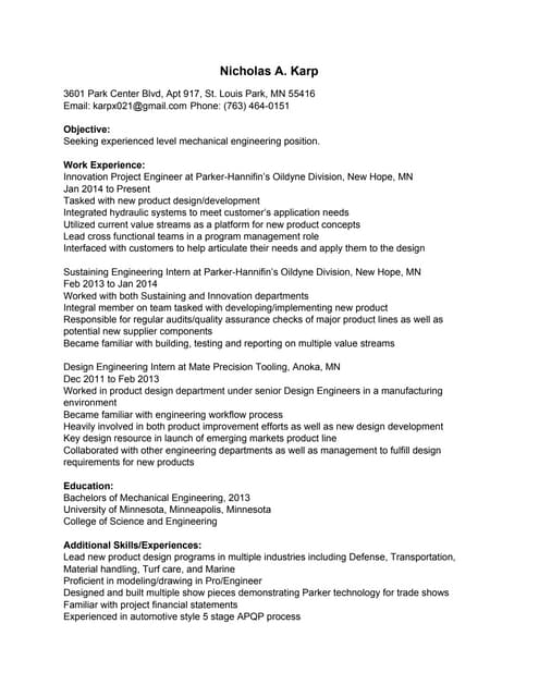 David Hingle's RESUME | PDF