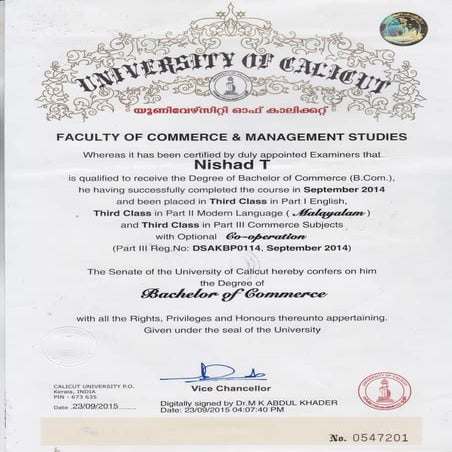 degree certificate | PDF
