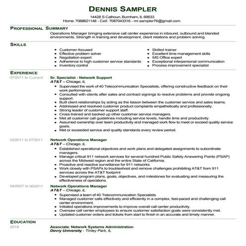 Dennis Sampler - Resume | PDF | IT and Internet Support | Internet