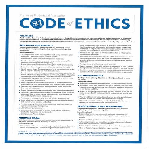 SPJ Code of Ethics Translation by Carlos Restrepo | PDF