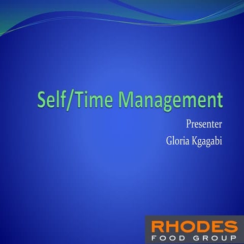 Self and Time management | PPTX