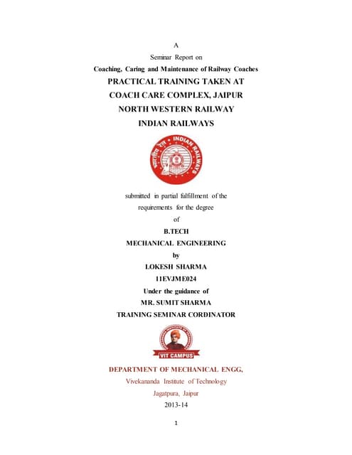 Presentation on indian railway | PPTX | Rail Travel | Travel Type