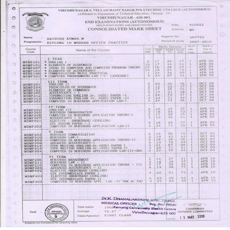 Mark Sheet | PDF