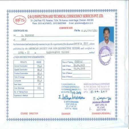 RT CERTIFICATE | PDF