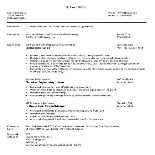 Resume 2018 | PDF