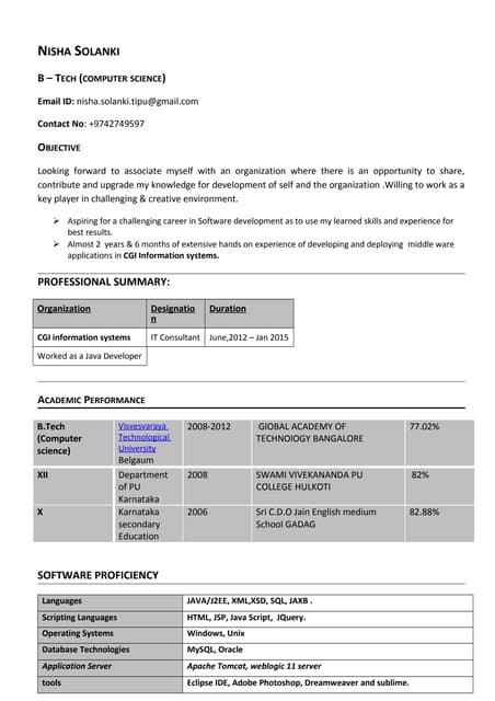 Shruti puranik resume | PDF