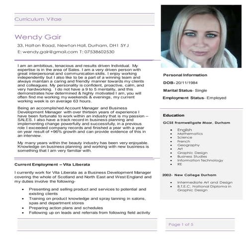 Wendy Gair's CV | DOCX