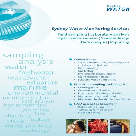 Sydney Water Monitoring Services™ Flyer detailing laboratory services | PDF