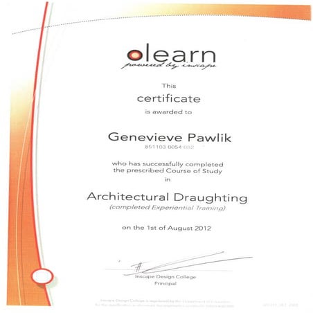 Inscape certificate | PDF