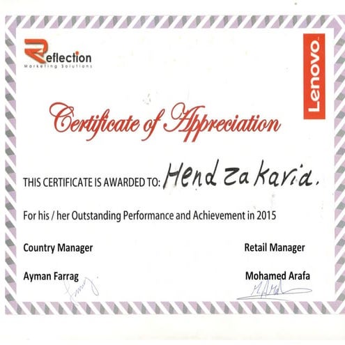 hend certificate | PDF