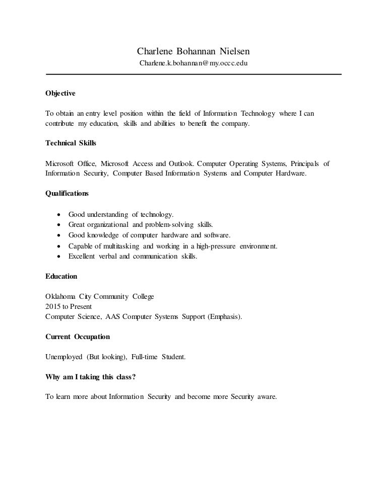 Charlene Bohannan Nielsen Resume