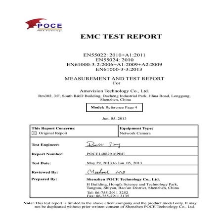 Amovision EMC REPORT | PDF | Consumer Electronics | Technology & Computing
