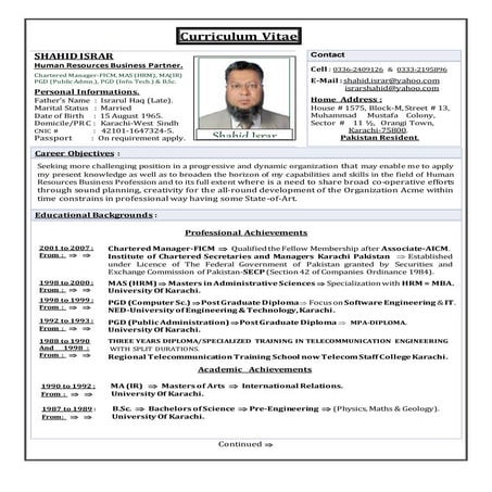 Shahid CV- 2016 | DOCX
