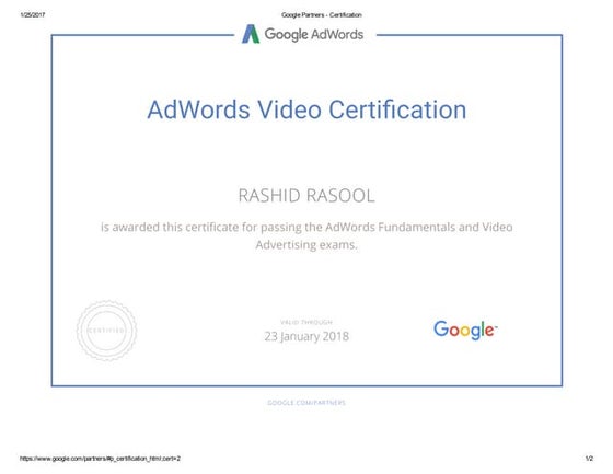 Google Partners - Certification | PDF