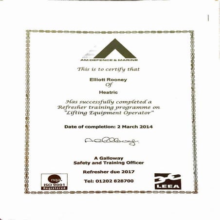 LIFTING EQUIPMENT OPERATOR | PDF