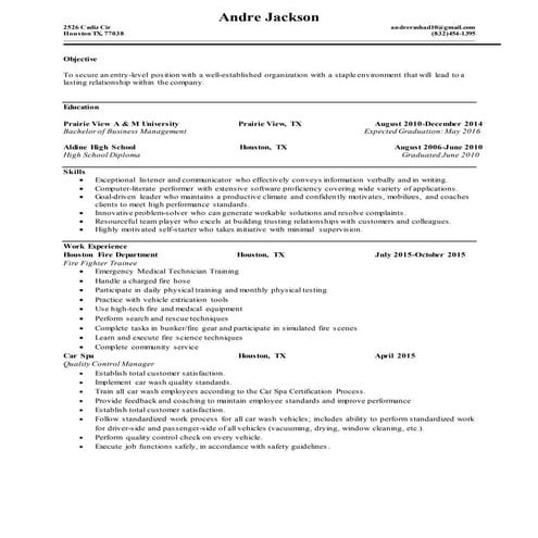Primary Resume | DOCX