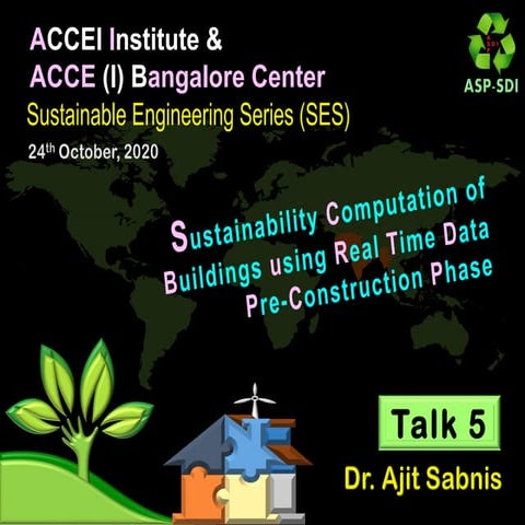 Sustainability Computation of Buildings using Real Time Data: Pre ...