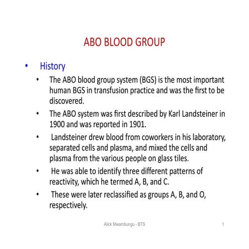 ABO Blood Group system | PDF