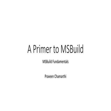 MSBuild Concepts | PPTX