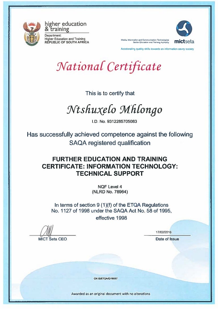 IT Certificate