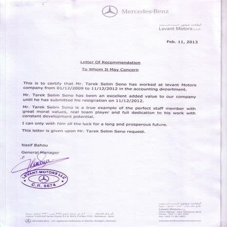 Mercedes-Benz Recommendation Letter .PDF