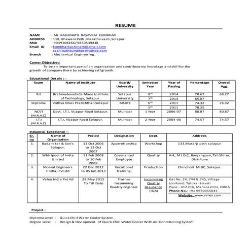 kk resume Fresh | DOCX