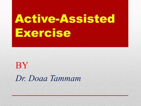 ACTIVE MOVEMENTS.ppt | Physical Therapy | Wellness