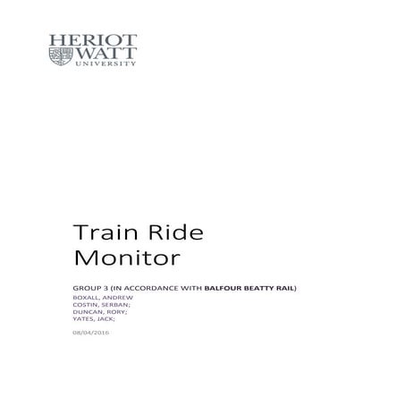 Train Ride Monitor | PDF