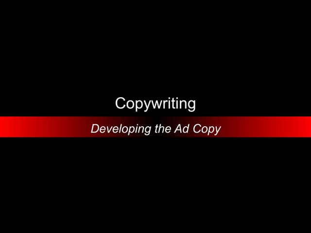 Advertising Copy | PPT