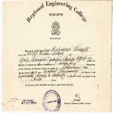 BE degree cert | PPT