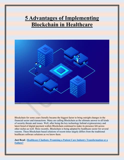 Blockchain in Healthcare: An Overview | PPT
