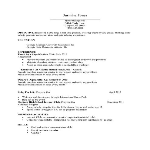 Jasmine Jones 1 resume | DOCX